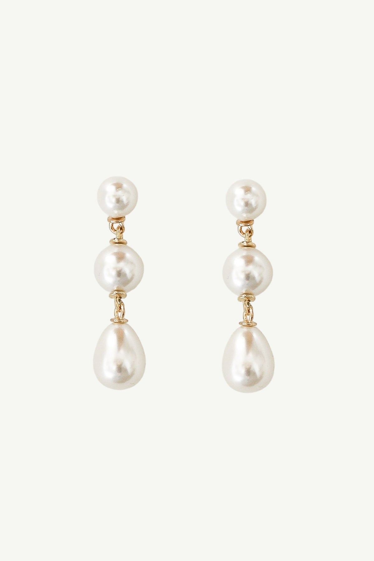Pearl Triple Drop Earrings | Studio Bride