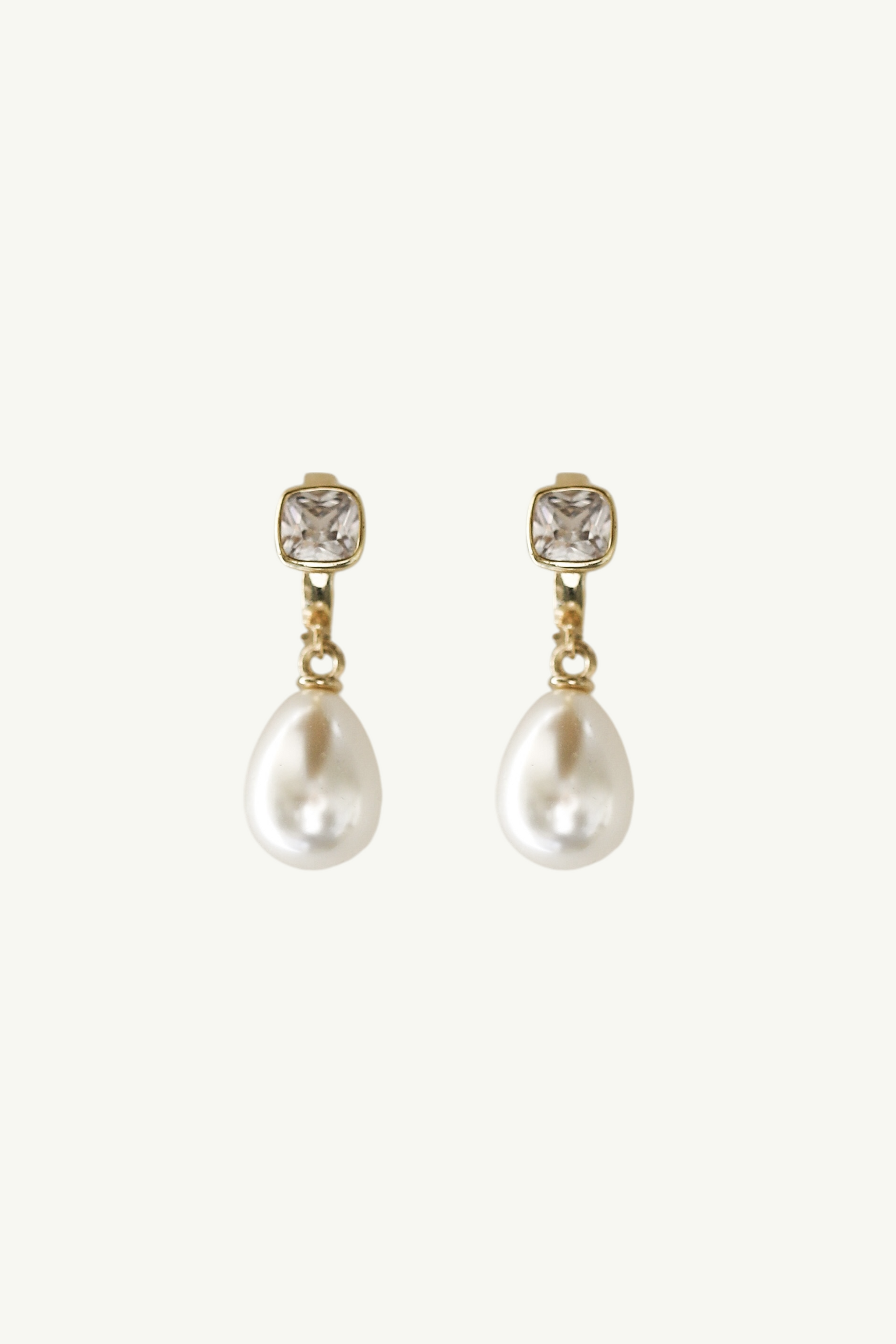 Bezel x Pearl Hoop Drops | Studio Bride