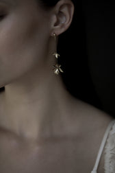 Floral Abstract Strand Earrings | Studio Bride