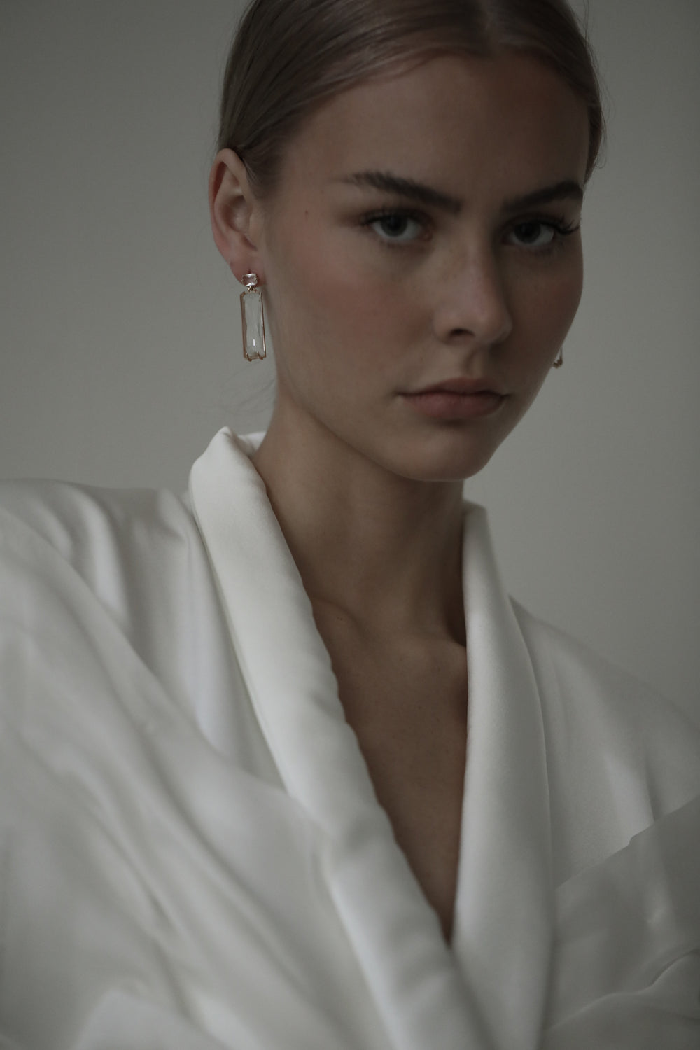 Baguette Glass Drop Earrings | Studio Bride