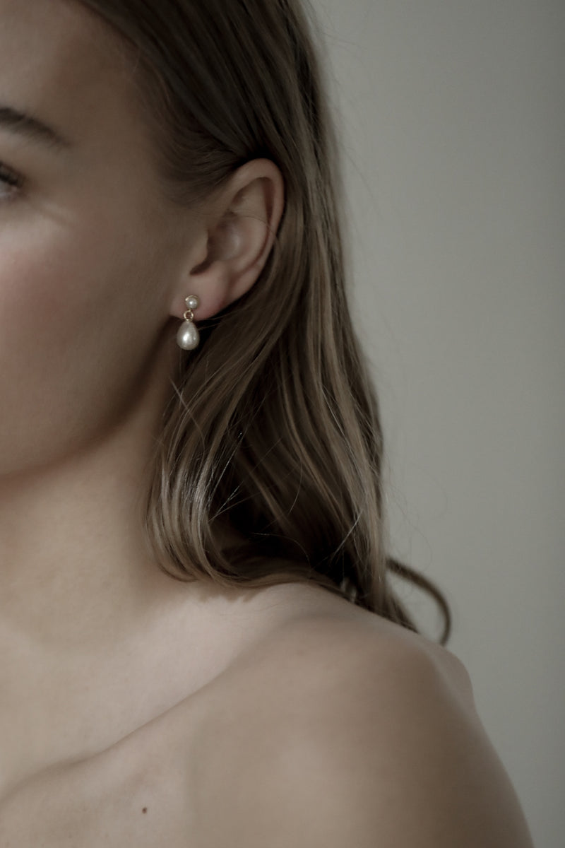 Pearl Micro Drop Earrings